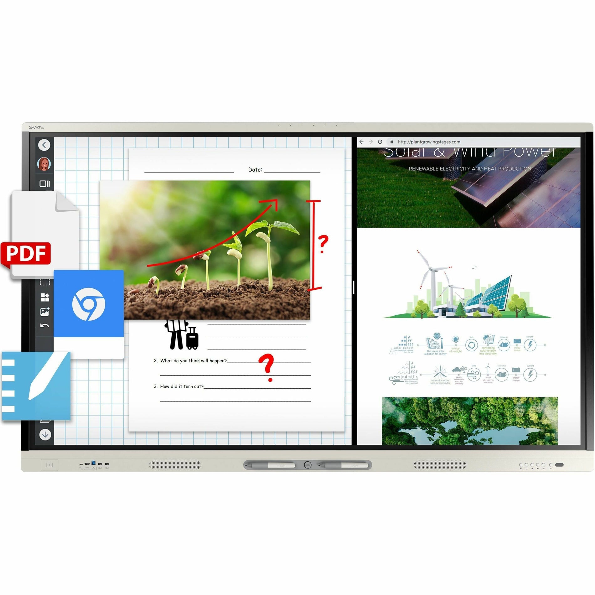 SMART Board SBID-MX255-V4 MX255-V4 Interactive Display with iQ, 55" 4K ...