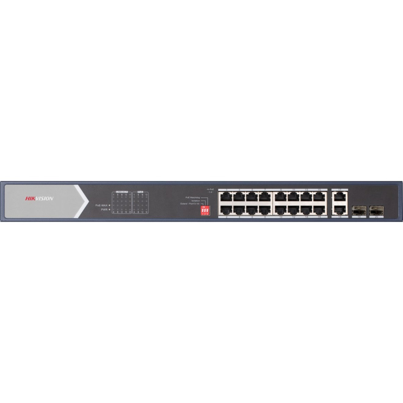 Hikvision DS-3E0520HP-E 16 Port Gigabit Unmanaged PoE Switch, 225W PoE ...