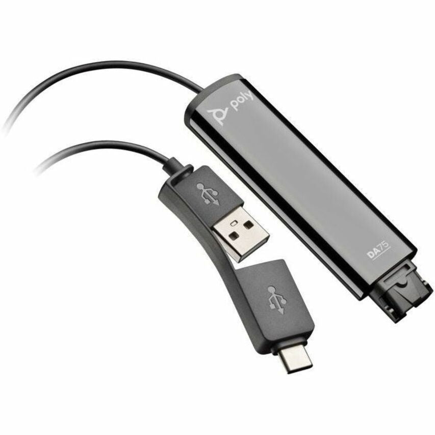 พอลี 786C6AA DA75 อะแดปเตอร์ USB ถึง QD - อะแดปเตอร์หูฟัง – Network ...