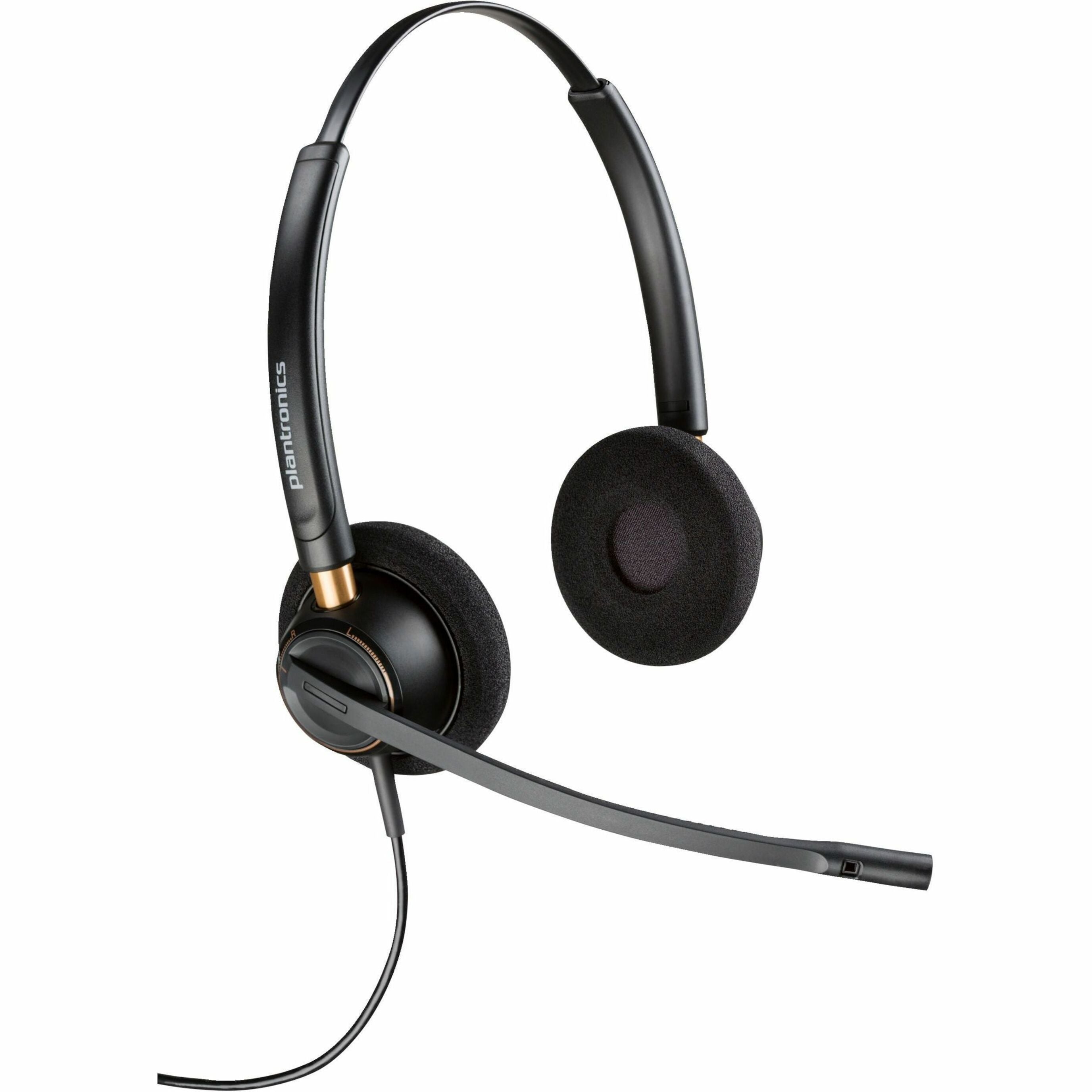 Poly EncorePro HW520D Binaural On-ear Stereo Headset, Noise Cancelling ...