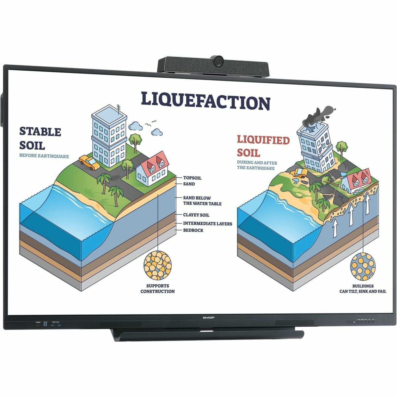 Sharp NEC Display AQUOS BOARD PN-LC862 86" 4K UHD LCD Collaboration Di ...