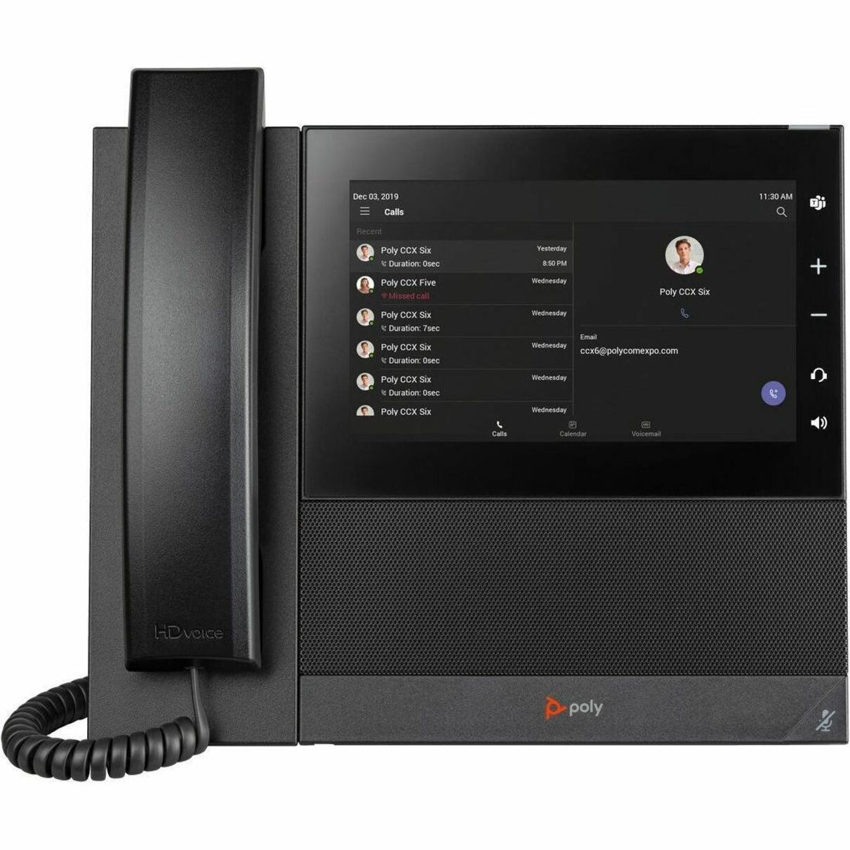 Poly 82Z84AA CCX 600 Business Media Phone for Microsoft Teams and PoE ...