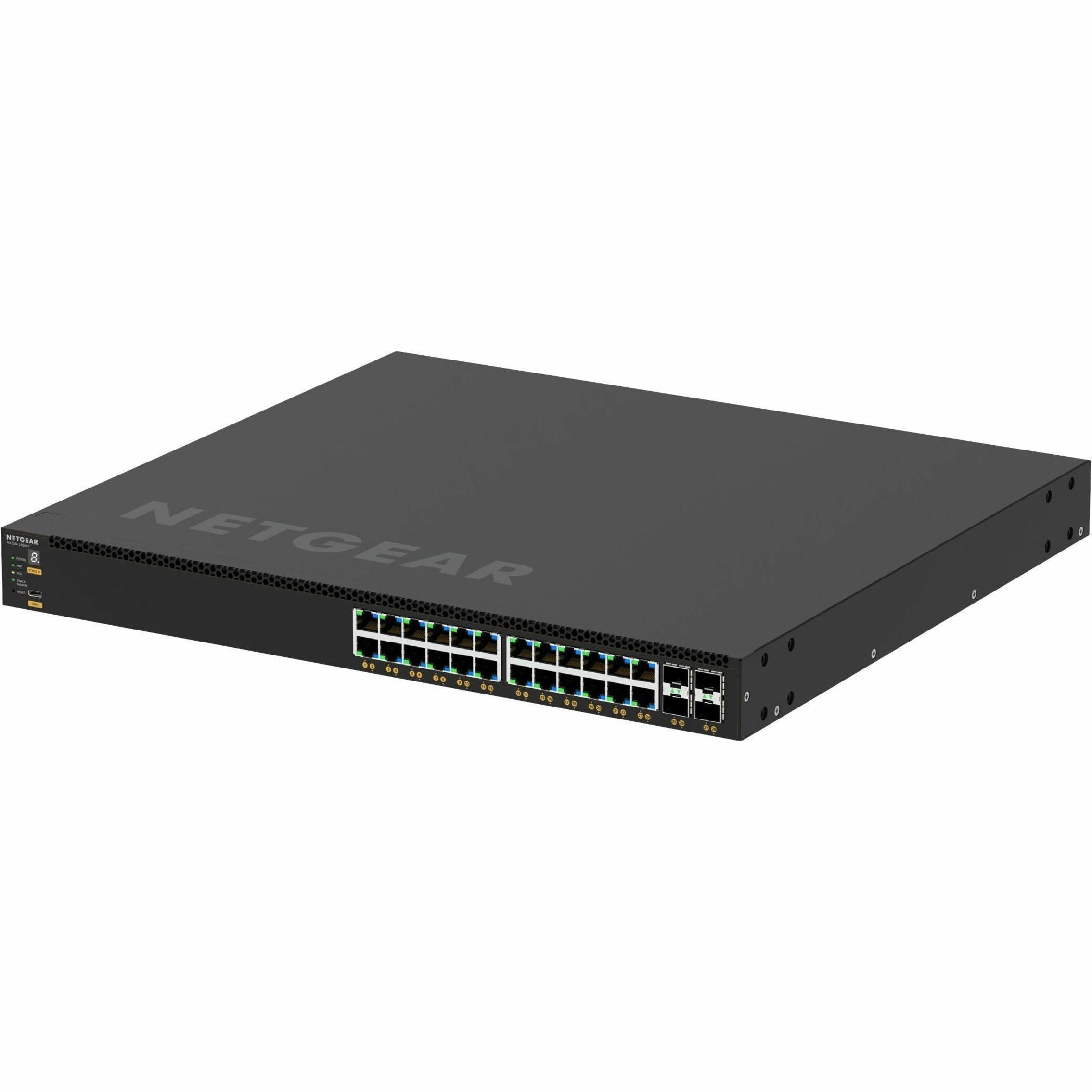 Netgear GSM4328-100NES AV Line M4350-24G4XF Ethernet Switch, 24-Port G ...