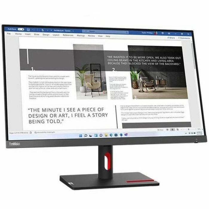 Lenovo 63DFKAT4US ThinkVision S27i-30 Widescreen LED Monitor, Full HD ...