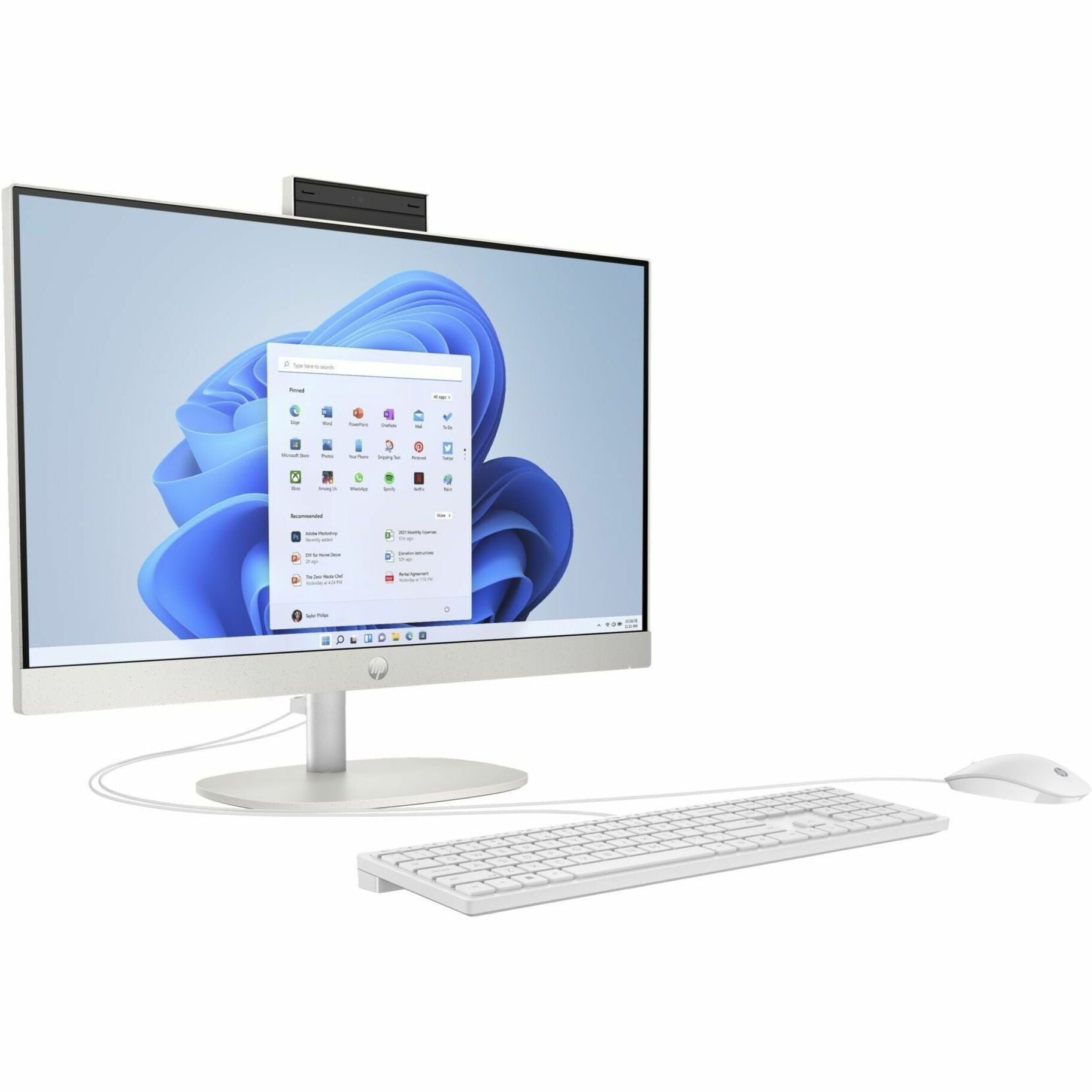 HP All-in-One 24-cr0110 PC, AMD Athlon Silver 7120U, 8GB RAM, 256GB SS ...