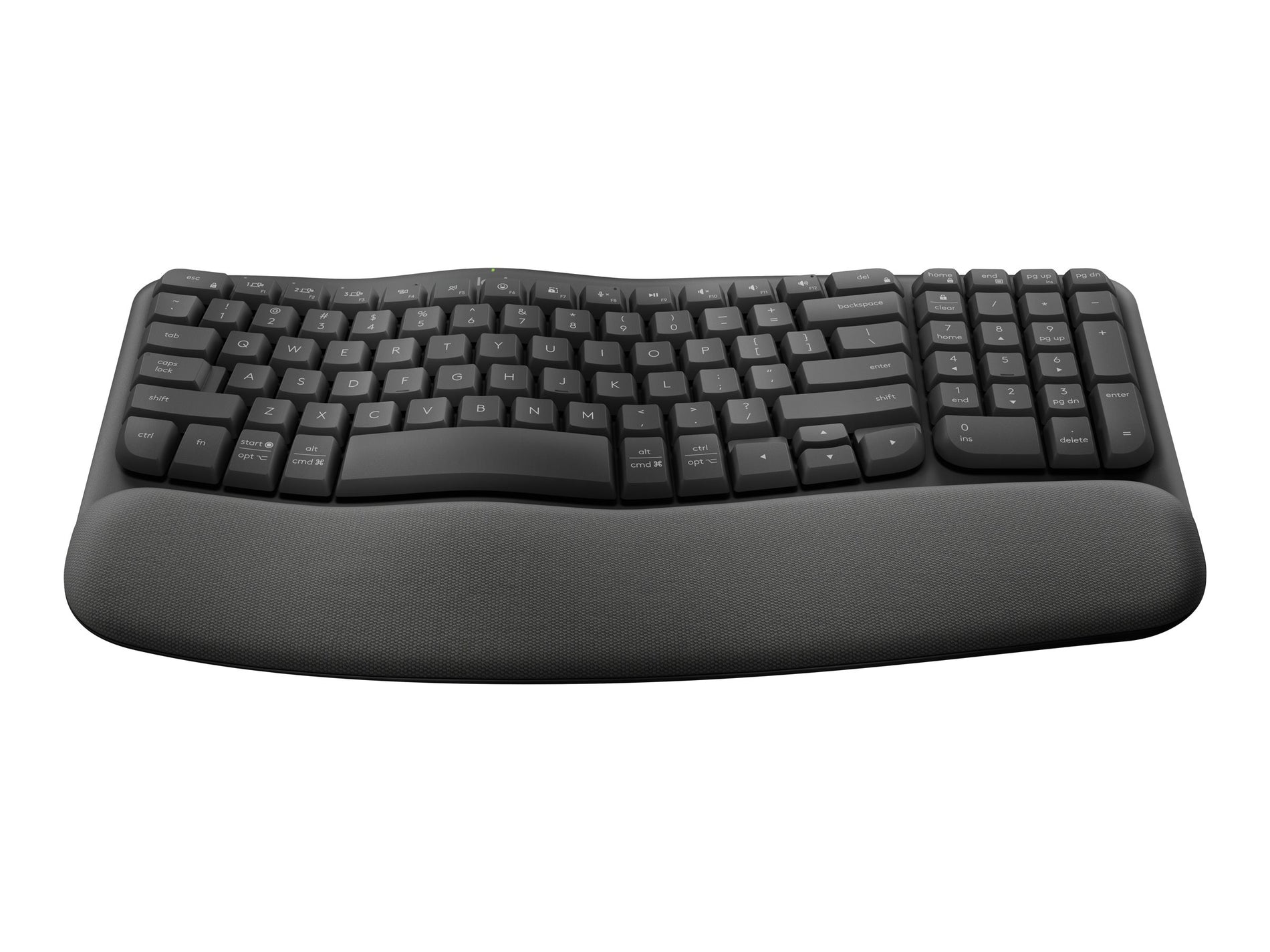 Logitech Wave Keys for Business Ergonomic Wireless Bluetooth Keyboard ...