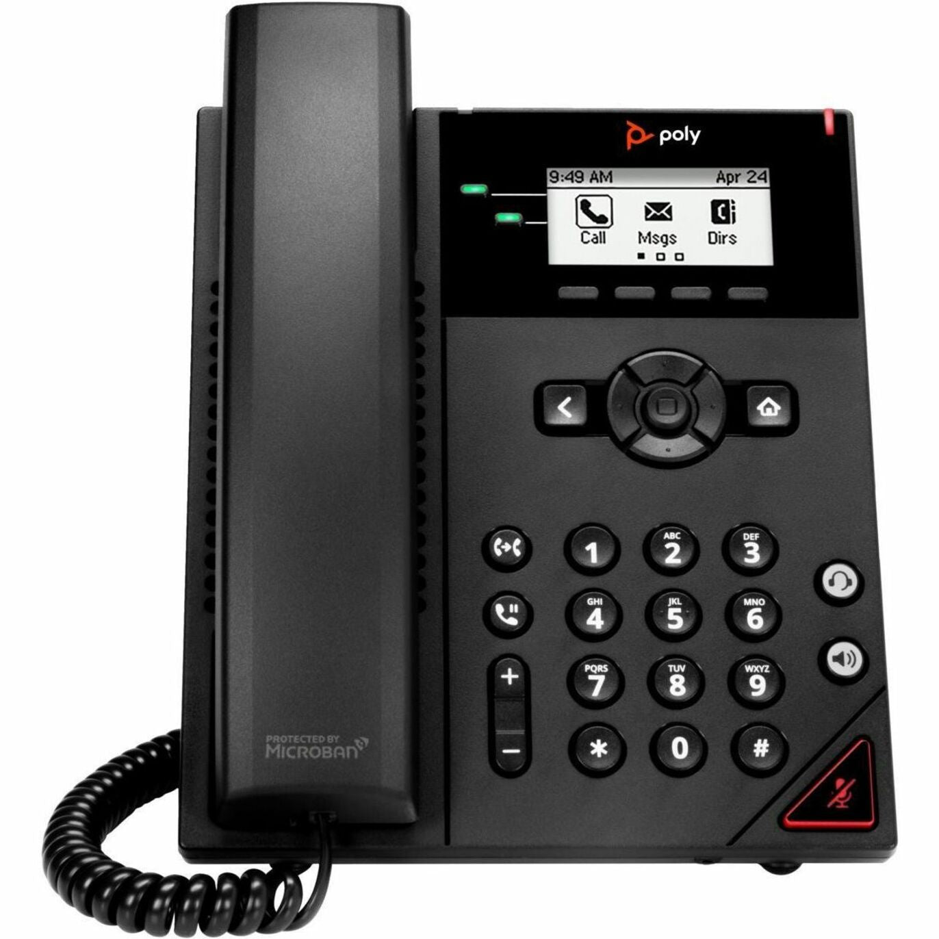 Poly VVX 150 2-Line IP Phone, VoIP Technology, PoE-Enabled with Power ...