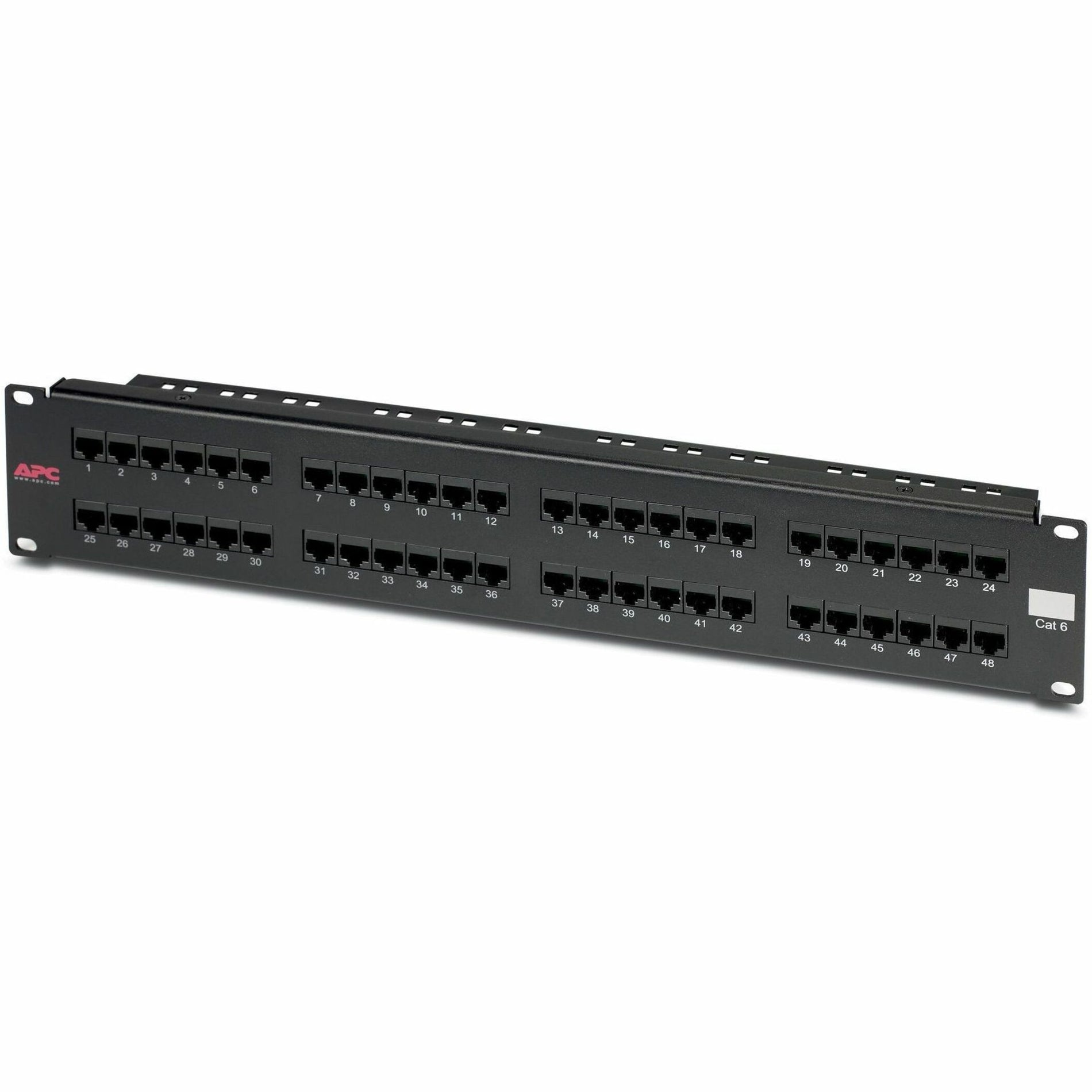 APC CAT6PNL-48 48 Port Cat6 Network Patch Panel, TAA Compliant, United ...
